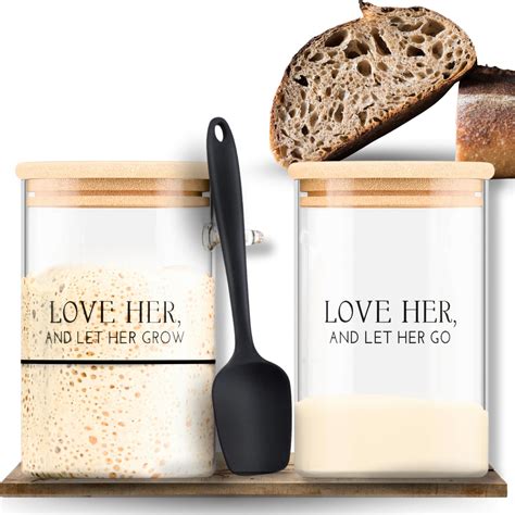 Sourdough Starter And Discard Jar Kit 2 X 32 Oz Wide Mouth