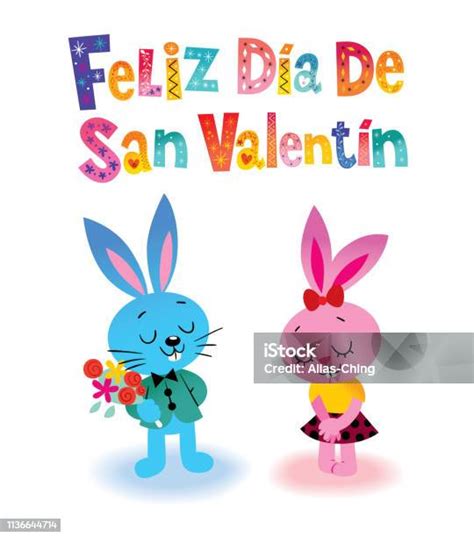 펠리 스 디 아 드 산 발렌틴 스페인어 인사말 카드에서 행복 한 발렌타인 데이 공휴일에 대한 스톡 벡터 아트 및 기타 이미지