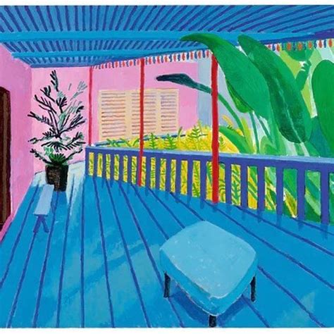 Garden With Blue Terrace 2015 By David Hockney 🎨by Davidhockney