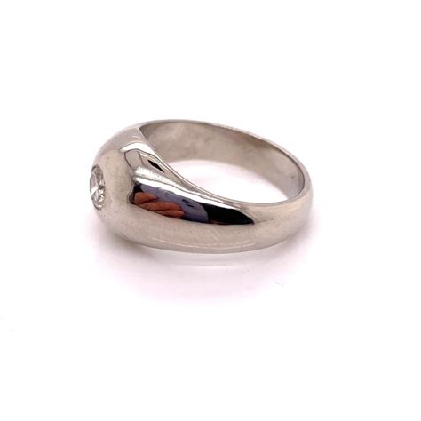 Proantic Bague Jonc Or Blanc Diamant