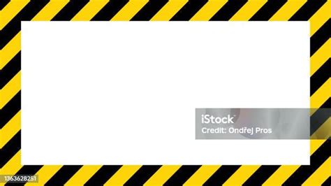 검은색과 노란색 대각선 줄무늬 빈 벡터 그림 경고 백 위험 주의 기호 테이프 텍스트 공간 0명에 대한 스톡 벡터 아트 및 기타 이미지 Istock