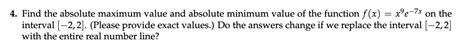 Solved Find The Absolute Maximum Value And Absolute Minimum