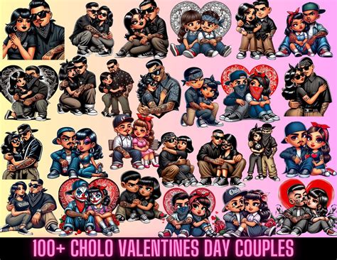 Chicano Cholo Valentines Day Love Couples PNG File Old Babe Love Couple Chola Etsy