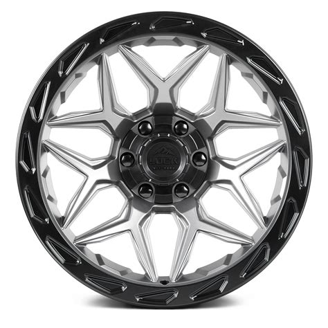 Lock Off Road® Matrix Wheels Matte Gray With Black Ring Rims Matrix