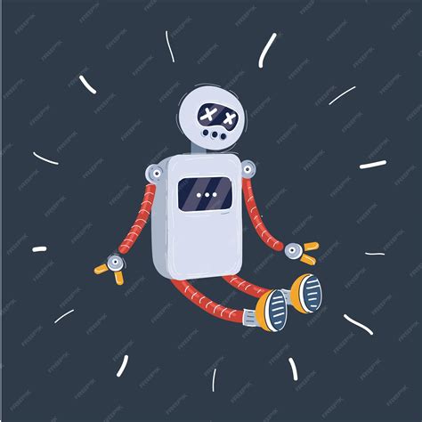 Premium Vector Cartoon Vector Illustration Of Broken Robot Character