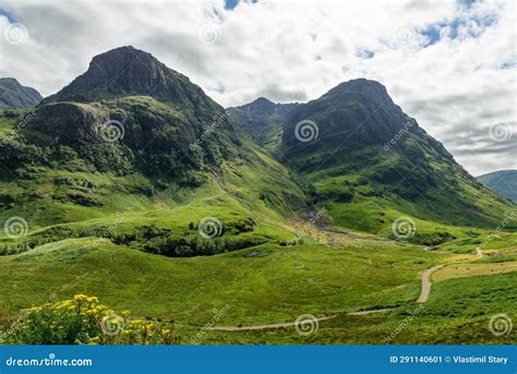 The Bidean Nam Bian Hills In The Glen Coe Valley Known As The Three