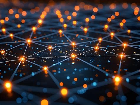 Vibrant Interconnected Global Network Representing Digital Transformation And International