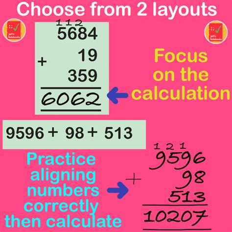 Add And Subtract 4 Digit Numbers Standard Algorithm By Jeffs Notebooks