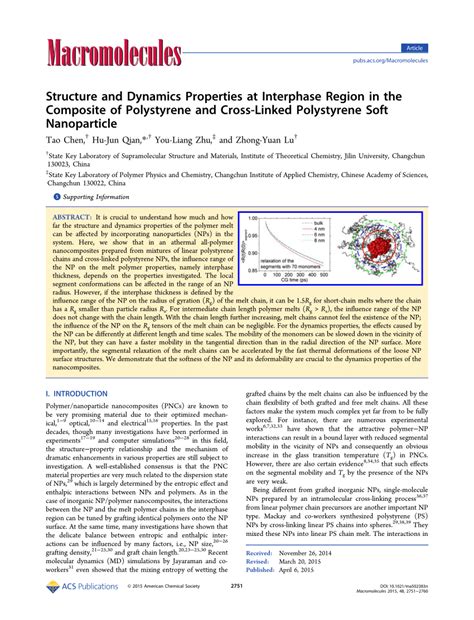 Pdf Structure And Dynamics Properties At Interphase Region In The
