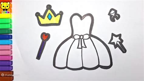 نقاشی دخترانه نقاشی لباس پرنسس دخترانه نقاشی لباس دخترانه نقاشی کودکانه برنامه کودک