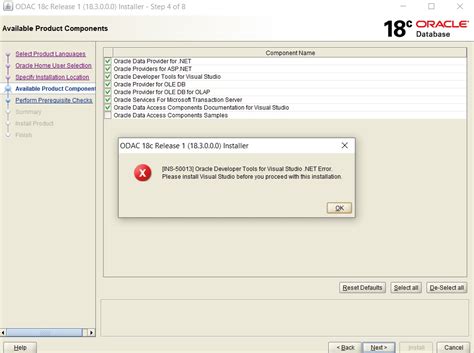 I Have An Error When Installing ODTwithODAC Please Install Visual Studio Before You Proceed
