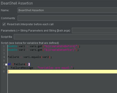 Jmeter Compare Assersion Between Two Variables Stack Overflow