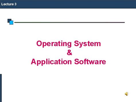 Lecture 3 Operating System Application Software Os Application