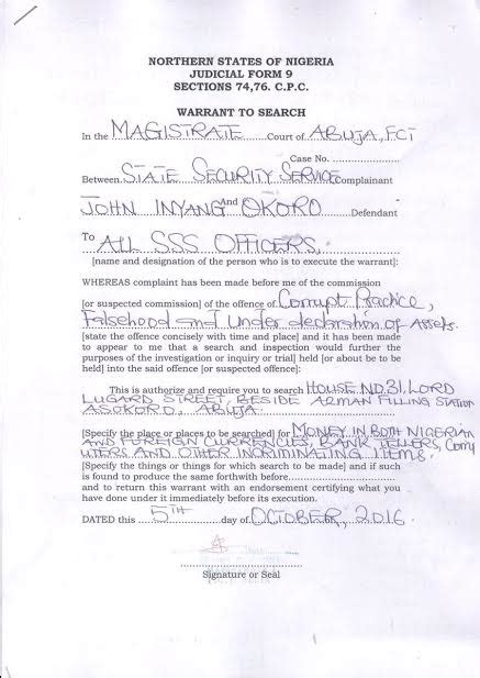 Photos Of Search Warrants Issued By The Court To Search Homes Of The
