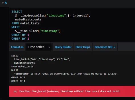 Pq Function Timebucketunknown Timestamp Without Time Zone Does Not Exist Postgresql