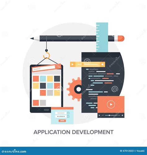 application development stock vector illustration of internet 47012033