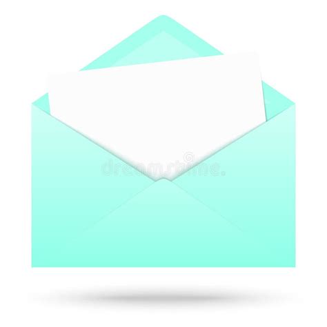 Colored Envelope With Empty Paper Stock Vector Illustration Of Envelope Announcement 77807468