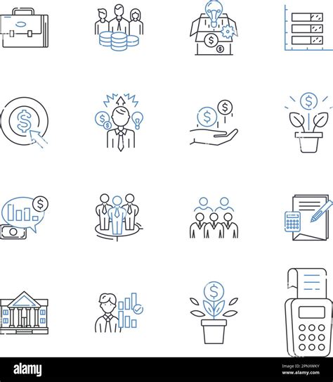 Valuation Line Icons Collection Appraisal Assessment Value Estimation Calculation Price