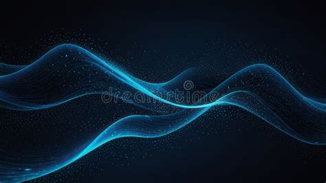 Waveform Smooth Curved Lines Abstract Design Element Technological