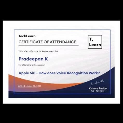 Pradeepan K On Linkedin Certificate For Attendence