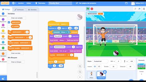 Tiro de penal Animación en scratch YouTube