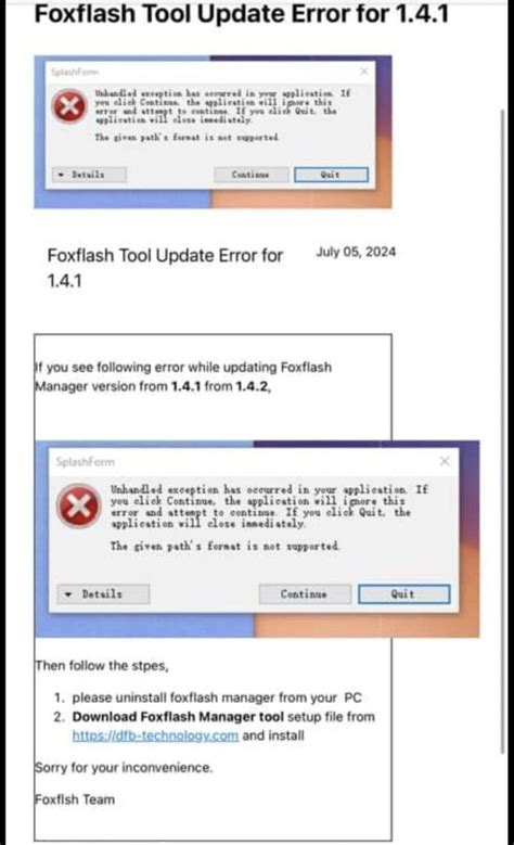 foxflash manager failed to update to 1 4 2 solution iecutool official