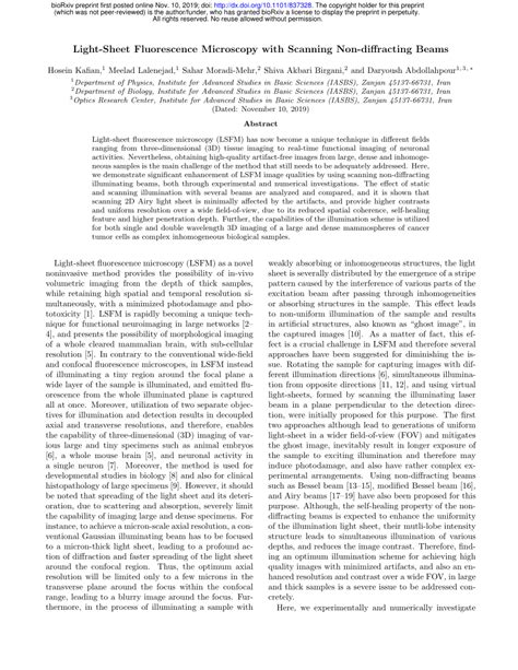 Pdf Light Sheet Fluorescence Microscopy With Scanning Non Diffracting