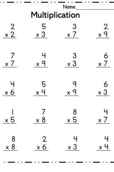 Free 1 Digit Multiplication Worksheet Free4classrooms Artofit
