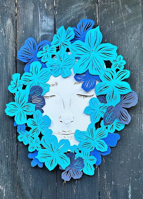 Paper Collage Art “face Original Paper Cuting Cut Artwork Silhouette