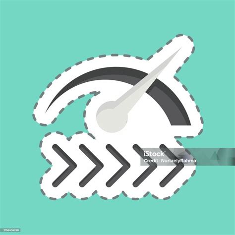 스티커 라인 절단 속도 버튼 다운로드 기호와 관련이 있습니다 심플한 디자인 일러스트레이션 가상현실에 대한 스톡 벡터 아트 및 기타 이미지 Istock