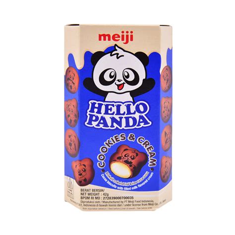 Meiji Hello Panda Biscuit Cookies Cream 45 Gm Basic Al Fatah