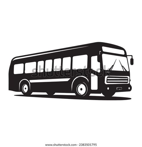 Bus Black Silhouette Vactor Stock Vector Royalty Free 2383501795