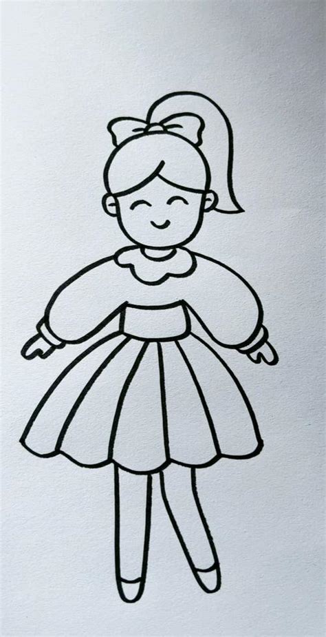 小女孩简笔画超简单又漂亮（最新16张） 简笔画图片大全