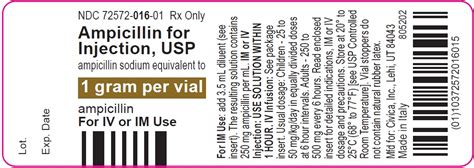 Ampicillin Fda Label Ndc72572 017