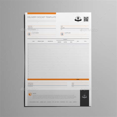Delivery Docket Template By Keboto Graphicriver