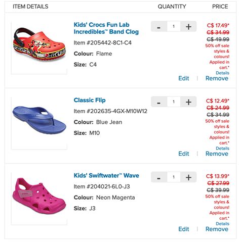 Crocs Canada Spring Clearance Event Extra 50 Off Clearance Items