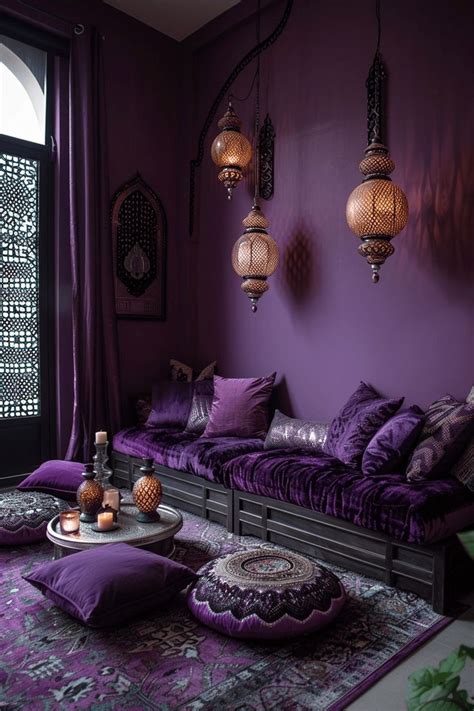 29 Dark Boho Living Room Ideas 7 In 2024 Purple Living Room Boho