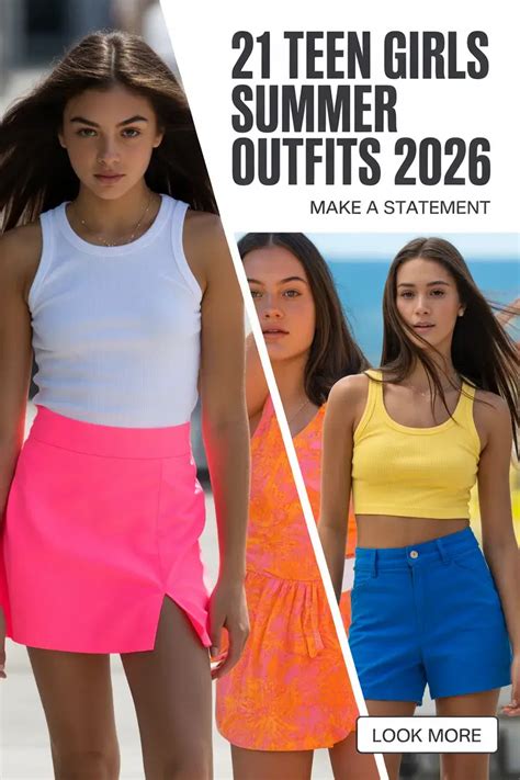 Teen Girls Summer Outfits 2026 Cute Casual Aesthetic European Inspo