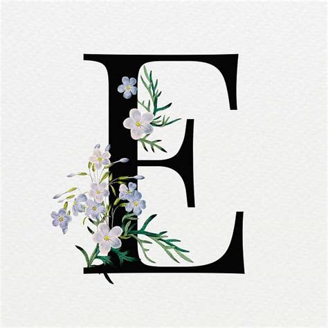 Letter E Floral Images Free Vectors Pngs Mockups And Backgrounds