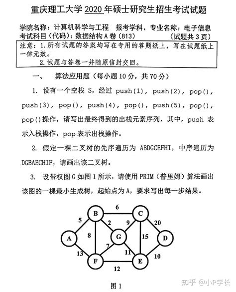 重庆理工大学 809 数据结构考研真题复习资料 知乎