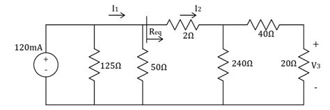 Solved Find The Values Of Req I I And V Of The Chegg Com
