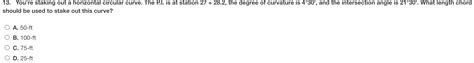 13 you re staking out a horizontal circular curve