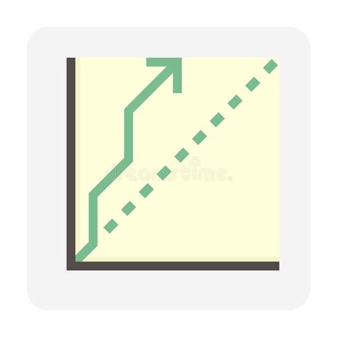 Benchmark And Increasing Graph Or Chart Vector Icon Design 48x48 Pixel