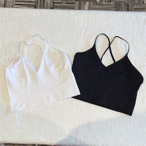Itzon White Andblack Sports Bratanks Sm Black Sports Bra Sport Bra