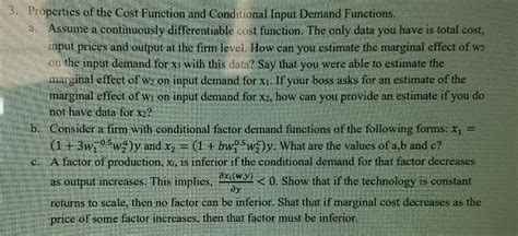Lroperties Of The Cost Function And Conditional Input