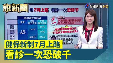 健保新制7月上路 看診一次恐破千【說新聞追真相】 Youtube