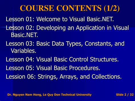 Ppt Visual Basic Net Programming Powerpoint Presentation Free