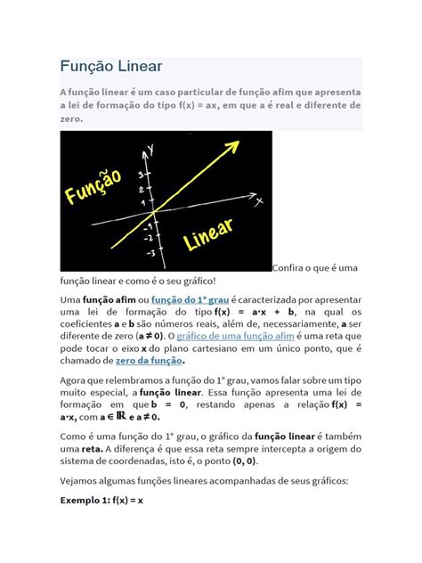 Função Linear Pdf