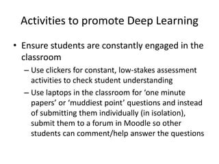 Blending Pedagogy And Technology For Deep Learning PPTX