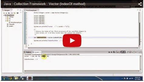 Java Ee Java Collection Framework Vector Indexof Method Java